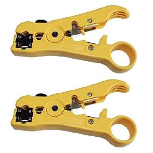 Pack 2pcs Universal Cable Wire Stripper Cutter Stripping Tool for Flat ...