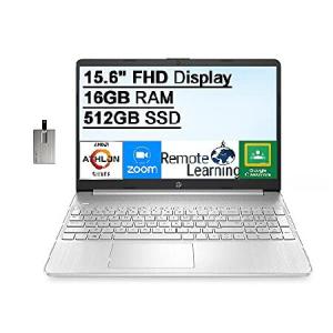 HP 2021 15.6 FHD Laptop Computer AMD Athlon Silver 3050U Processor 16GB ...