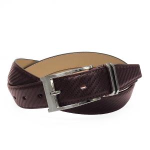 ATHISON イタリー製ベルト ヌバック/牛革 赤 メンズベルト ゴルフ