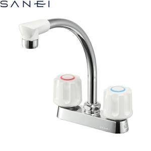 K71D-W 三栄水栓 SANEI ツーバルブ台付混合栓 共用形 送料無料 :SANEI-K71D-W:住設ショッピング - 通販 - Yahoo!ショッピング