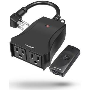 Fosmon Wireless Remote Control Outlet (2 Outlets 80 Feet Range) ETL ...