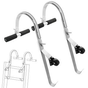 屋根のはしご - 傷防止用ホイールラバーグリップTバー付きスチール