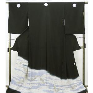 留袖 正絹 じゅらく帝王紫 宝尽くし 黒留袖 未仕立 仮絵羽 着物 反物