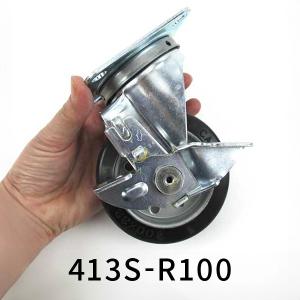 ハンマーキャスター ゴム車 φ100 自在 ストッパー付 413S-R100 :413s-r100-1-215:あかばね金物 - 通販 - Yahoo!ショッピング