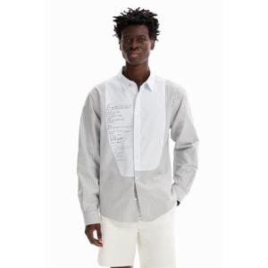 Desigual（デシグアル） ストライプ&ハート パッチワークシャツ