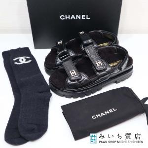 CHANEL 【超美品】シャネル ココマーク フットベッド ベルクロ CHANEL 【超美品】シャネル ココマーク フットベッド ベルクロ