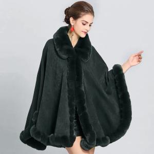 A26709 毛皮風ミンクケープ ．ファーショール ファーストール ポンチョ