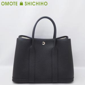 エルメス トートバッグ ガーデンパーティPM ブラック/シルバー エルメス トートバッグ ガーデンパーティPM ブラック/シルバー