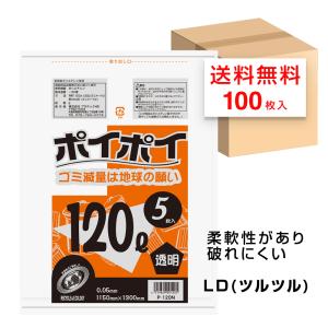 ゴミ袋 45L 透明 650x800mm 0.03mm厚 10枚x60冊 P-654 45Lポリ袋