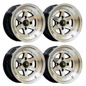 復刻版 ロンシャンXR-4/LONGCHAMP XR-4 14インチ 7.0J（±0 1470 114-4H） XR-41470K ブラックポリッシュ 【4本セット】 :XR ...