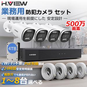 H.VIEW 防犯カメラ 屋外 屋内 800万画素 家庭用 2.7-13.5mmズーム