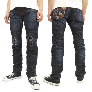 エターナル（ETERNAL） 備中倉敷工房 和柄 アンクルデニムパンツ チノ