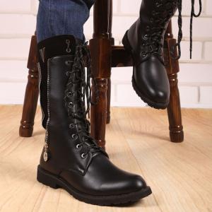 メンズ ロングブーツ ブーツ ワークブーツ 靴 PU レースアップ メンズブーツ エンジニアブーツ バイクブーツ ミリタリーブーツ マウンテンブーツ :mensboot050:sanwa ...