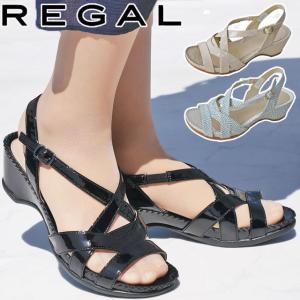 REGAL（リーガル） ウェッジソール サンダル 厚底 本革 レザー