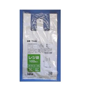 ケース販売) レジ袋 TA40 (100枚×10冊×3箱) 西日本40号 東日本30号 白