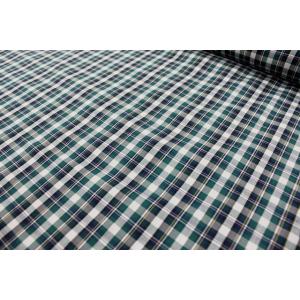 リバティプリント（先染タナローンチェック）『Tartan Check タータン・チェック』グリーン＆ホワイト （3265100/2 ...