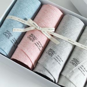 今治タオル コンテックス MOKU LINEN モク リネン ギフトセット Imabari Towel Kontex MOKU LINEN GiftSet Size L4枚 ...