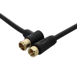 TARO'S アンテナケーブル 2M 4K8K放送(3224MHz)対応 ブラック [S-4C-FB 4C同軸 地デジ・BS・CS・CATV 金メッキ L型プラグ⇔F型接栓プラグ] 4CLF ...