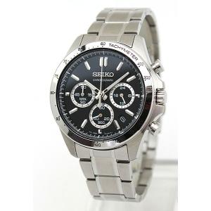 セイコー スピリット 腕時計 SEIKO SPIRITメンズ クロノグラフ クオーツ SBTR013 国内正規品 ブラック シルバー バンド ...