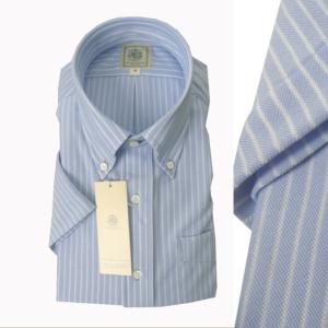 KENT ボタンダウンシャツ メンズ半袖ワイシャツ 春夏 ブルー KENT ボタンダウンシャツ メンズ半袖ワイシャツ 春夏 ブルー