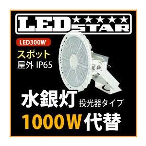 LED投光器・高天井照明 水銀灯1000W同等の明るさ！ 投光器タイプ 角度60度 昼白色 L300W-P-AS-50K-L-BR-DFL :l300w-p-as-50k-l-br-dfl ...