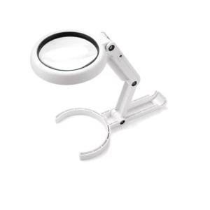 拡大鏡 手持ち ルーペ LEDライト 5倍 11倍 2way 卓上 8LED 折り畳み USB給電 自立式スタンド 虫眼鏡 2段階調光 ...