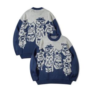 カーディガン HOOK -original- ブロックチェックハートパッチ カーディガン HOOK -original- ブロックチェックハートパッチ