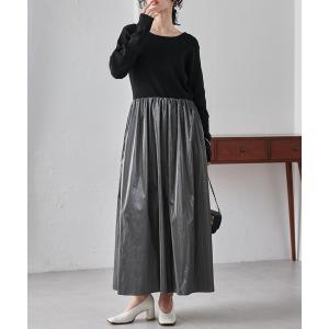 RANAN（ラナン） ワンピース ボリューム袖柄切替ワンピース : ZOZOTOWN