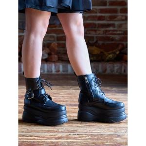 R&E ブーツ 「R&E」厚底ラバーStormソックスショートブーツ R&E ブーツ 「R&E」厚底ラバーStormソックスショートブーツ