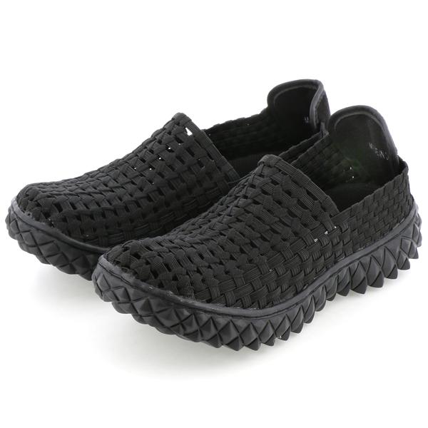 型番：RS-101ブランド：ロックスプリング商品名：カジュアルウーブンシューズ　RS-101 FULLBREATカラー：ブラック/ストライプ/ゴールド/シルバー/ネイビーWASH/ブラック/シルバー/シャンパン