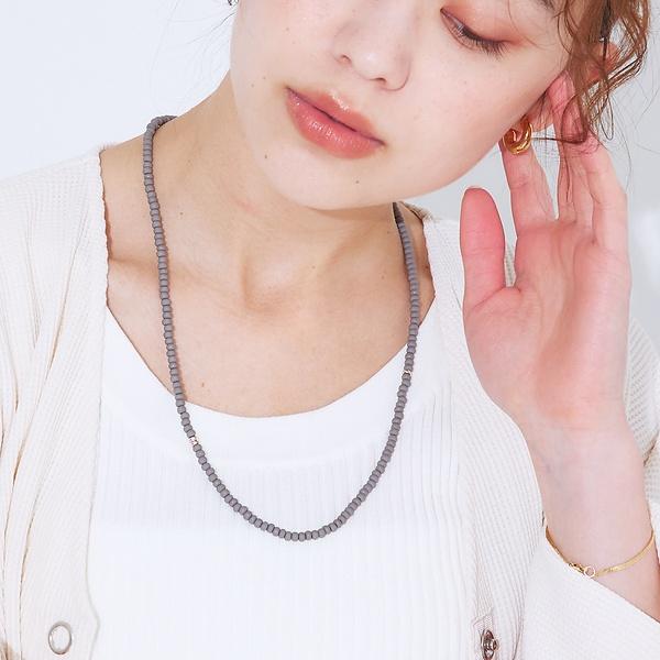 型番：31440263007ブランド：ルージュ・ヴィフ ラクレ商品名：【Dough. 】別注ビーズネックレスカラー：グレー/ピンク/クリーム/エメラルドグリーン