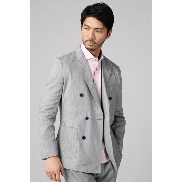 型番：2012155ブランド：ハイストリート商品名：HIGH STREET∴TC麻シャンブレーダブルジャケットカラー：チャコール/ベージュ