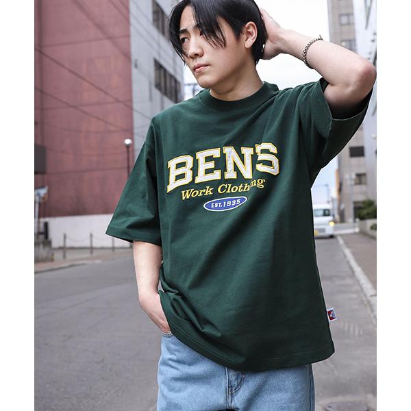 型番：c-2580915ブランド：ジップファイブ商品名：別注 BENS LETTERED T-SHIRTカラー：07WHITE/02CHARCOAL/51B.GREEN/06OATMEAL/68D.NAVY/43YELLOW