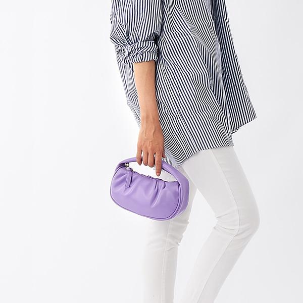 型番：01-00-75780ブランド：カシュカシュ商品名：【non-no 5月号掲載】カシュカシュ ハーフムーンギャザー2wayミニショルダーカラー：ベージュ/オレンジ/ラベンダー/グリーン/ブラック