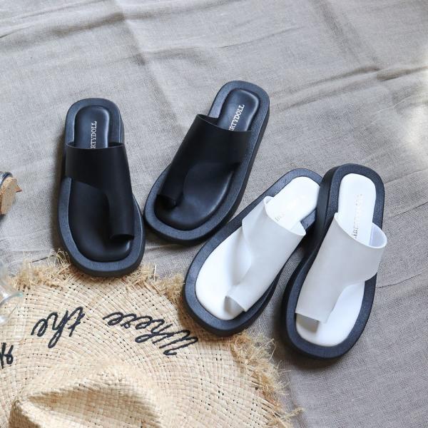 型番：4162ブランド：リバティドール商品名：★スクエア アシンメトリースライドサンダル★4162カラー：ブラック/ホワイト