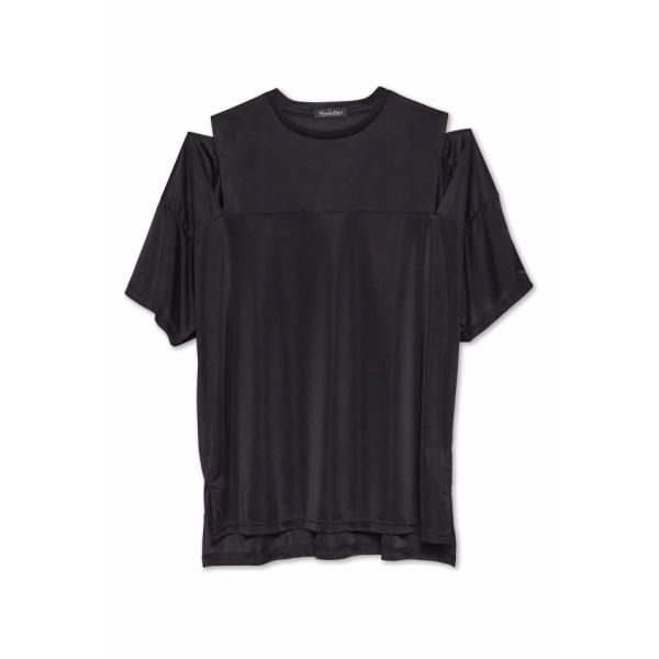 型番：2001259ブランド：トルネードマート商品名：【LADIES】TORNADO MART∴ブライトスムーススリットオーバーTシャツカラー：ブラック/ライトグレー/ライトグリーン