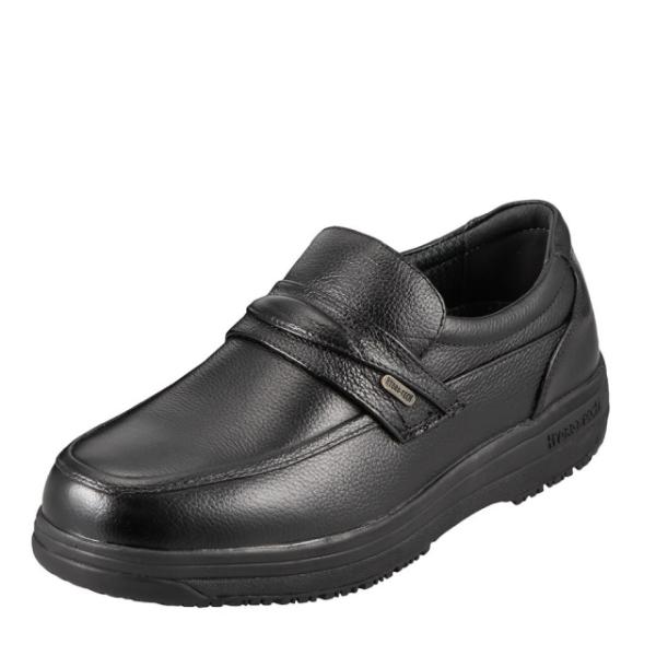 型番：HYDR 6302ブランド：ハイドロテック商品名：幅広 4E 防水 本革 ウォーキングシューズ ＜ローファー＞【24.0cm〜28.0cm】カラー：ブラック