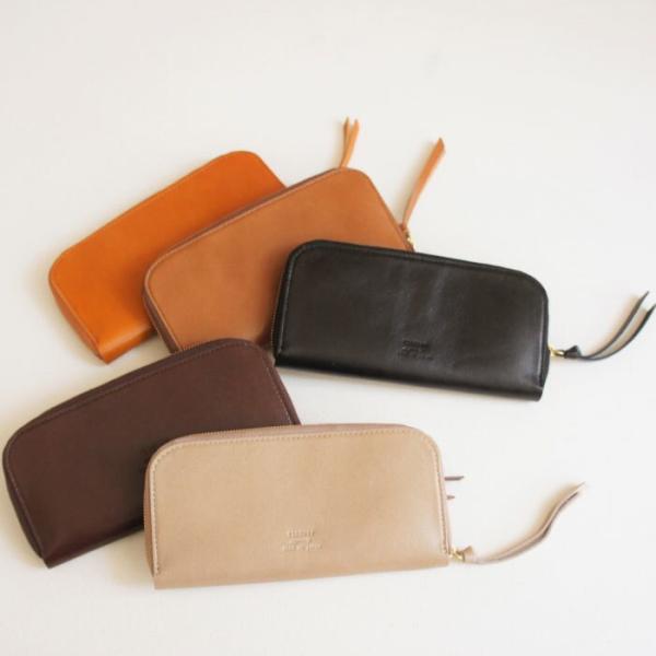 型番：T2861ブランド：タイドウェイ商品名：LIGHT LEATHER ROUND WALLET/長財布カラー：グレー/ブラック/ダークブラウン/チョコ/キャメル