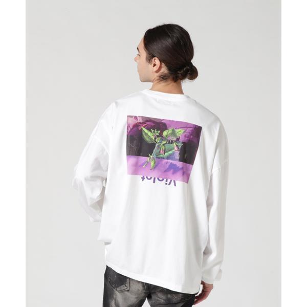 型番：7852230236ブランド：ビーセカンド商品名：ENONE エノン／VIORET Print Tee ヴァイオレットプリントロンTカラー：グレー/ホワイト