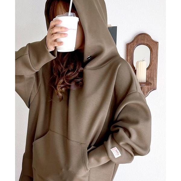 型番：JV1160001ブランド：クラシカルエルフ商品名：《JaVaジャバ コラボ》滑らか＆艶やか。ダンボールニットカンガルーポケットパーカーカラー：グレイッシュブルー/杢グレー/ブラック/ブラウン/グレージュ