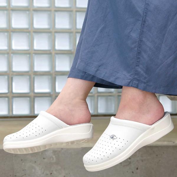 型番：MO-SOFTYブランド：シュークローゼットセレクト商品名：MOHEDA TOFFELN （モヘダトフェール） / スリッパサンダル SOFTY コンフォートカラー：ホワイト/ブラック