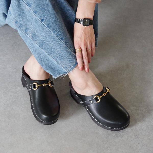 型番：MO-TRIM-GOLDブランド：シュークローゼットセレクト商品名：MOHEDA TOFFELN （モヘダトフェール） / ビットサボサンダル TRIMカラー：ブラック