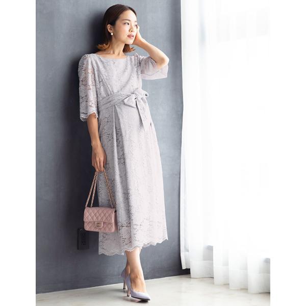 型番：BO-19076ブランド：スウィートマミー商品名：総レース クラシックロングドレス （授乳対応/レディース/マタニティ）カラー：グレー/ネイビー/ミント