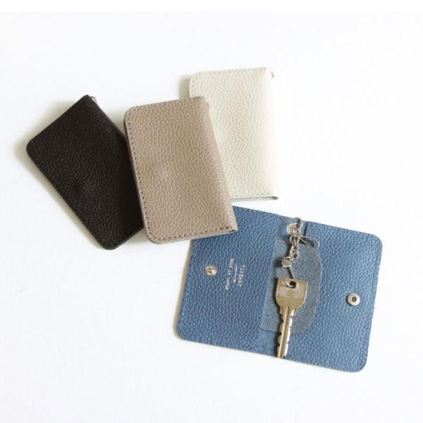 型番：T2937ブランド：タイドウェイ商品名：DORA LEATHER KEY CASEカラー：グレー/ブラック/ホワイト/ブルー