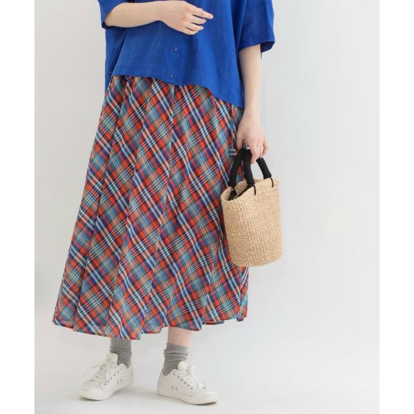 型番：2315047116ブランド：ノップドゥノッド商品名：cornet マドラスチェックスカートカラー：330オレンジ/300ベージュ/372ダークブルー