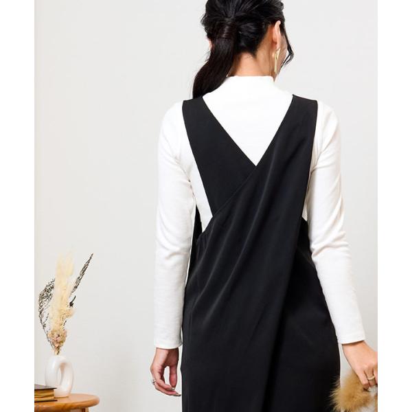 型番：SO-22060ブランド：スウィートマミー商品名：バッククロス ワンピース （授乳対応/レディース/マタニティ）カラー：ブラック/イエロー/ライトベージュ