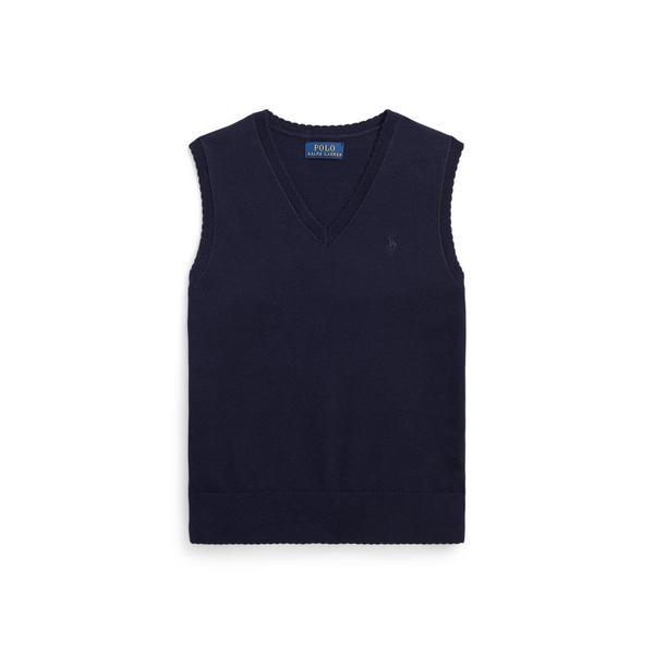 型番：CWPOSWEG6820344ブランド：ポロ ラルフ ローレン商品名：(ガールズ 7才〜16才)スカラップド コットン セーター ベストカラー：410ネイビー