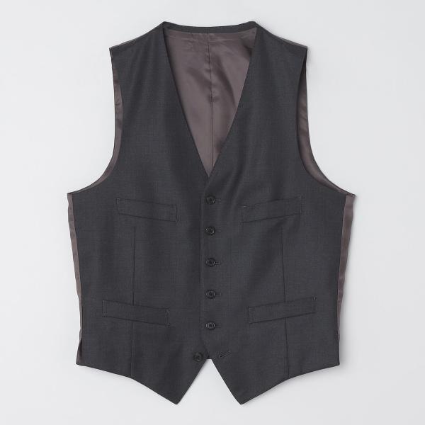 型番：114730195ブランド：シップス商品名：SHIPS: LORO PIANA FABRIC オーストラリス 無地 ベストカラー：ダークグレー/ブラック/ネイビー