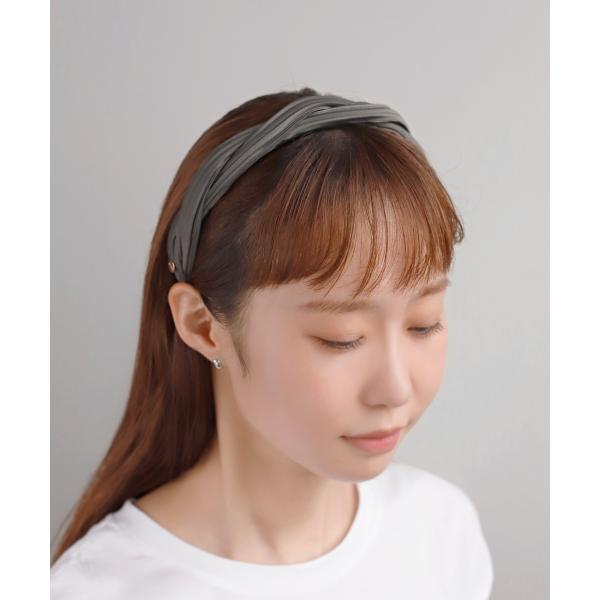 型番：DG130126Hブランド：アネモネ商品名：プリーツツイストカチューシャカラー：グレー/ブラック