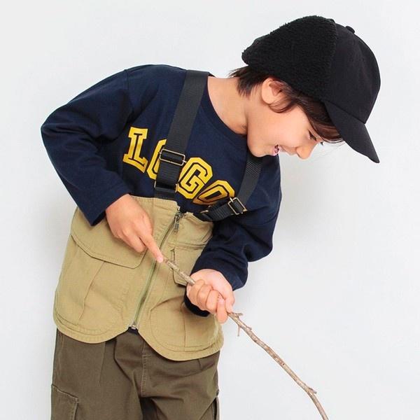 型番：11-3602-001ブランド：ブランシェス商品名：【LOGOS/ロゴス】 branshes限定：ツイルベストカラー：ベージュ/ブラック